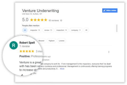 Best In Policyholder Experience - Venture Underwriting